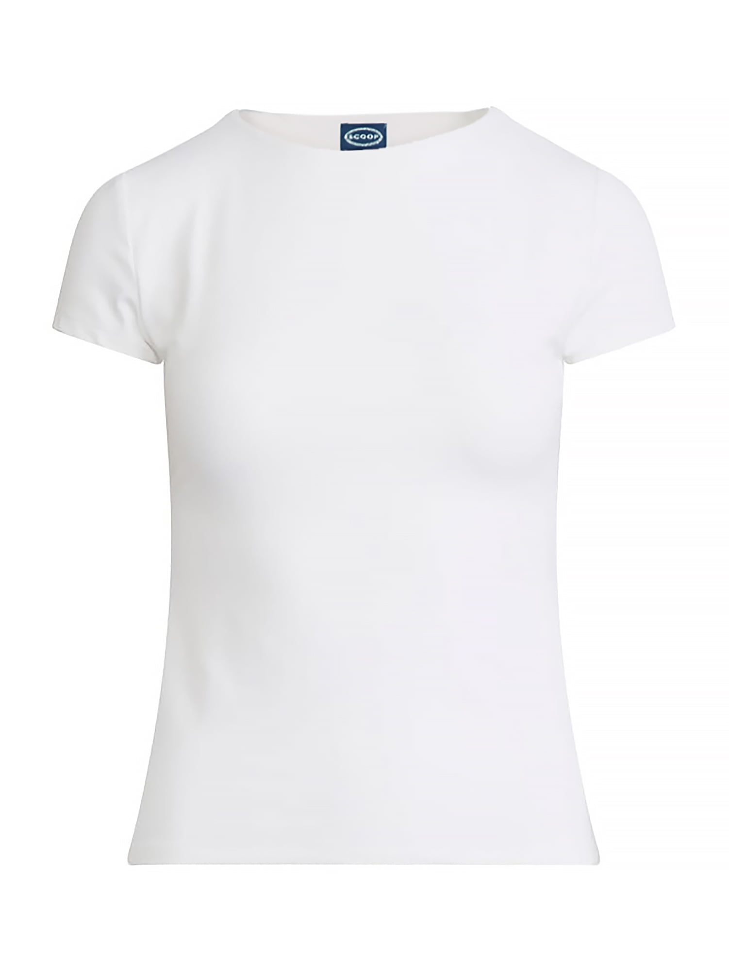 Scoop Women's Contour Fitted Tee with Short Sleeves, Sizes XS-XXL ...