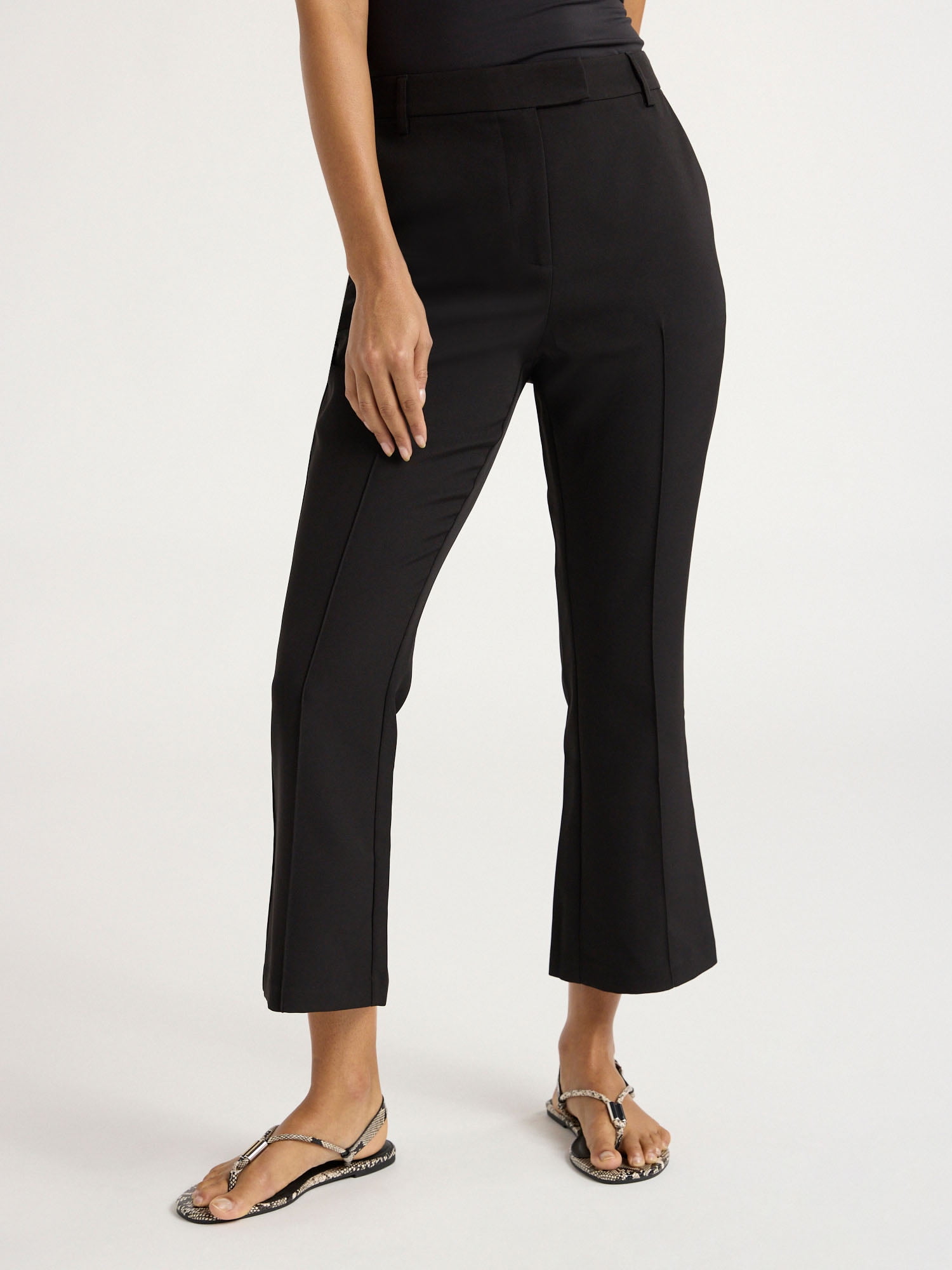 Scoop Women's Ultimate Cropped High Waisted Flare Trouser Suit Pants ...