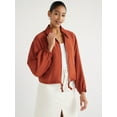 Scoop Women's Full Zip Texture Jacket, Sizes XS-XXL - Walmart.com
