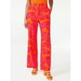 Scoop Womens High Waist Pleated Wide Leg Pants 32” Inseam