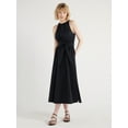 Scoop Womens Pleated Poplin Halter Dress With Self Tie Belt Sizes Xs