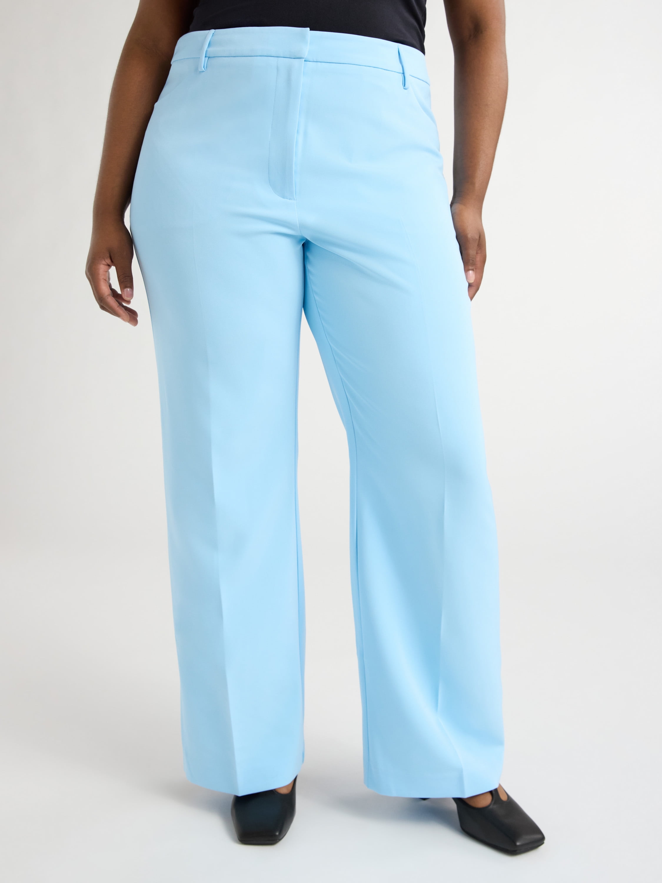 Scoop Women's and Women’s Plus Ultimate Crepe High Rise Bootcut Suit ...