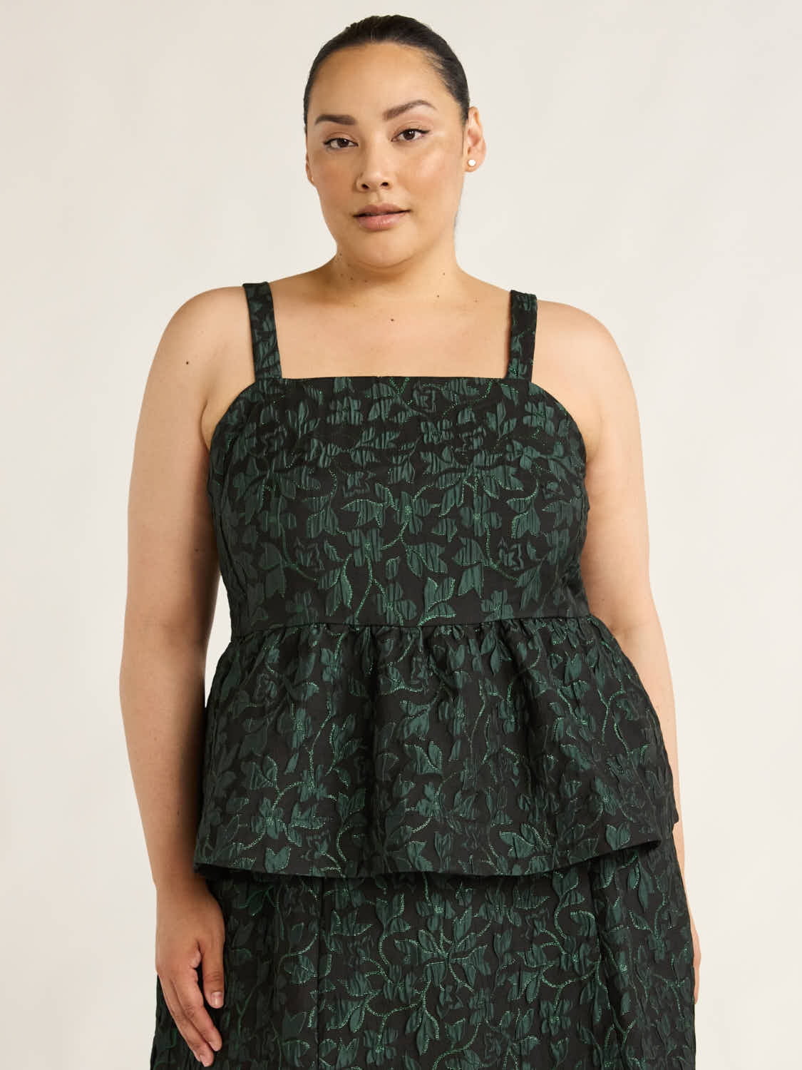 Customer reviews for Scoop Women's and Women's Plus Jacquard Peplum Top ...