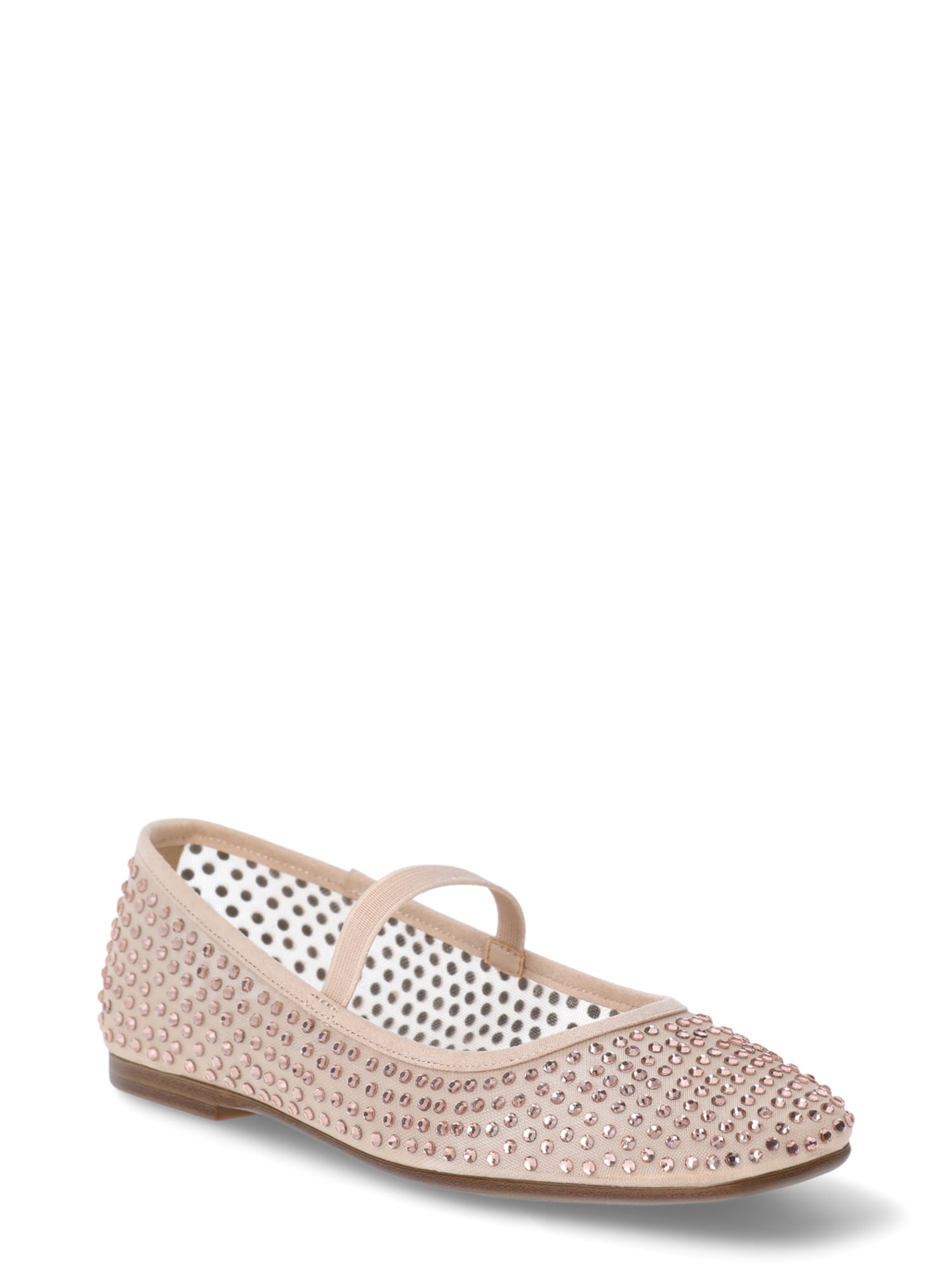 Scoop Women’s Rhinestone Mesh Ballet Flats - Walmart.com