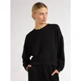Scoop Women's Ultimate ScubaKnit Cropped Sweatshirt with Drop Sleeves ...