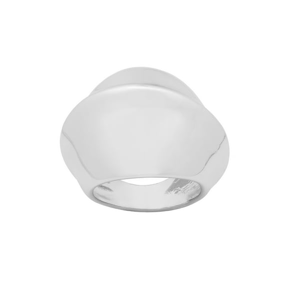 Scoop Women's Silver Tone Abstract Shape Ring, Fashion Jewelry ...