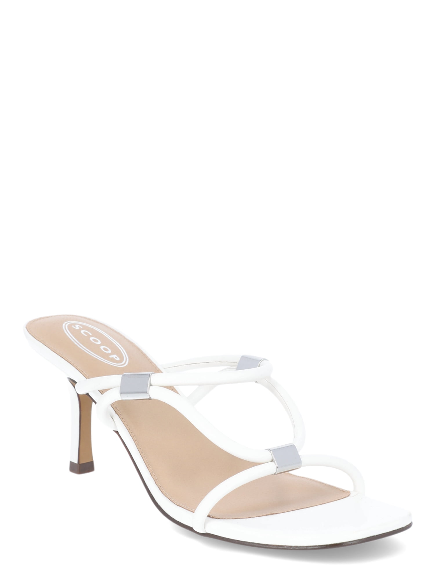 Scoop Women's Stiletto Hardware Heels, Slip-On Sandals, Sizes 6-11 ...