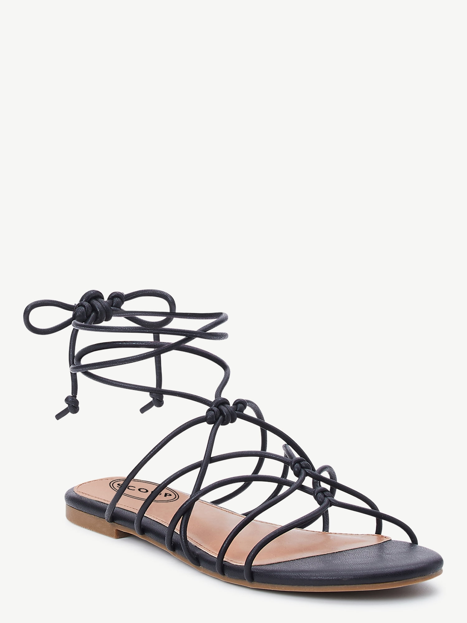 Scoop Women's Strappy Flat Sandals - Walmart.com