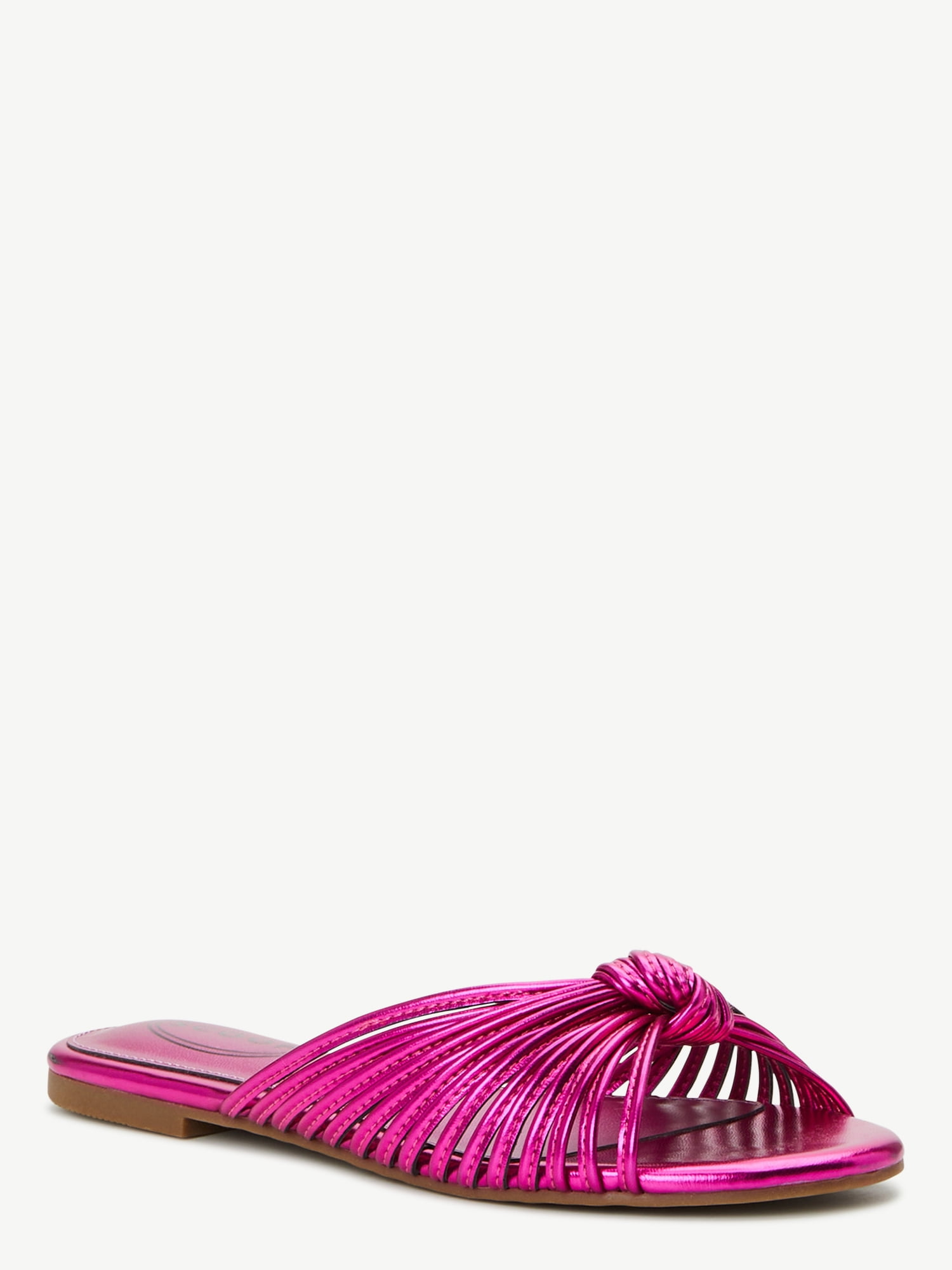 Scoop Women's Strappy Knot Slide Sandals, Sizes 6-11 - Walmart.com