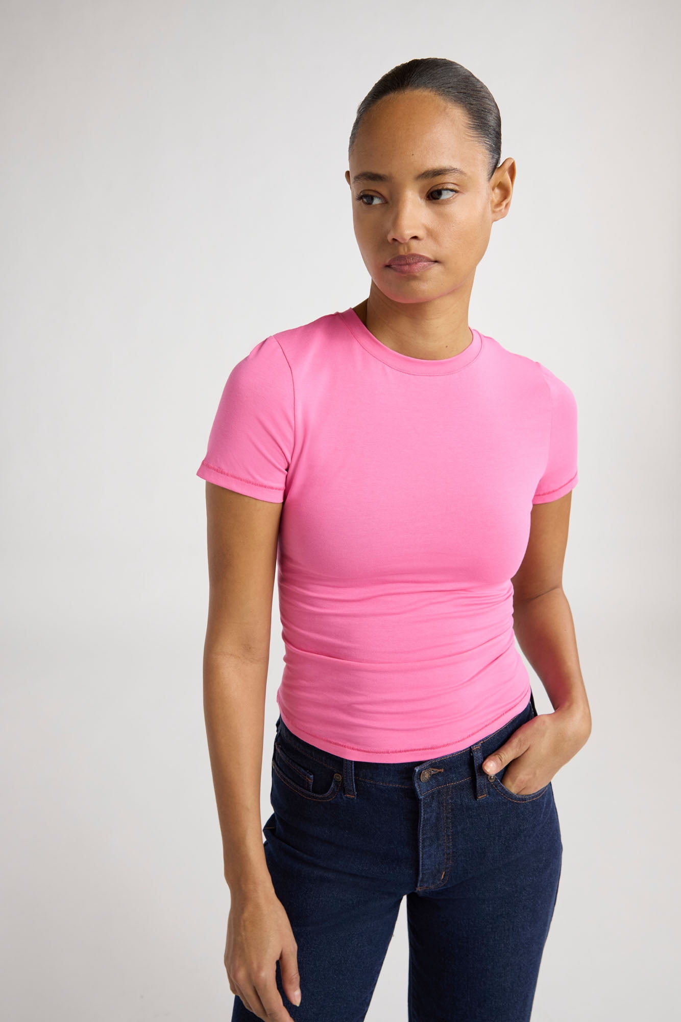 Scoop Women's Ultimate Refined Jersey Knit Fitted Baby Tee, Sizes XS-XXL - Walmart.com