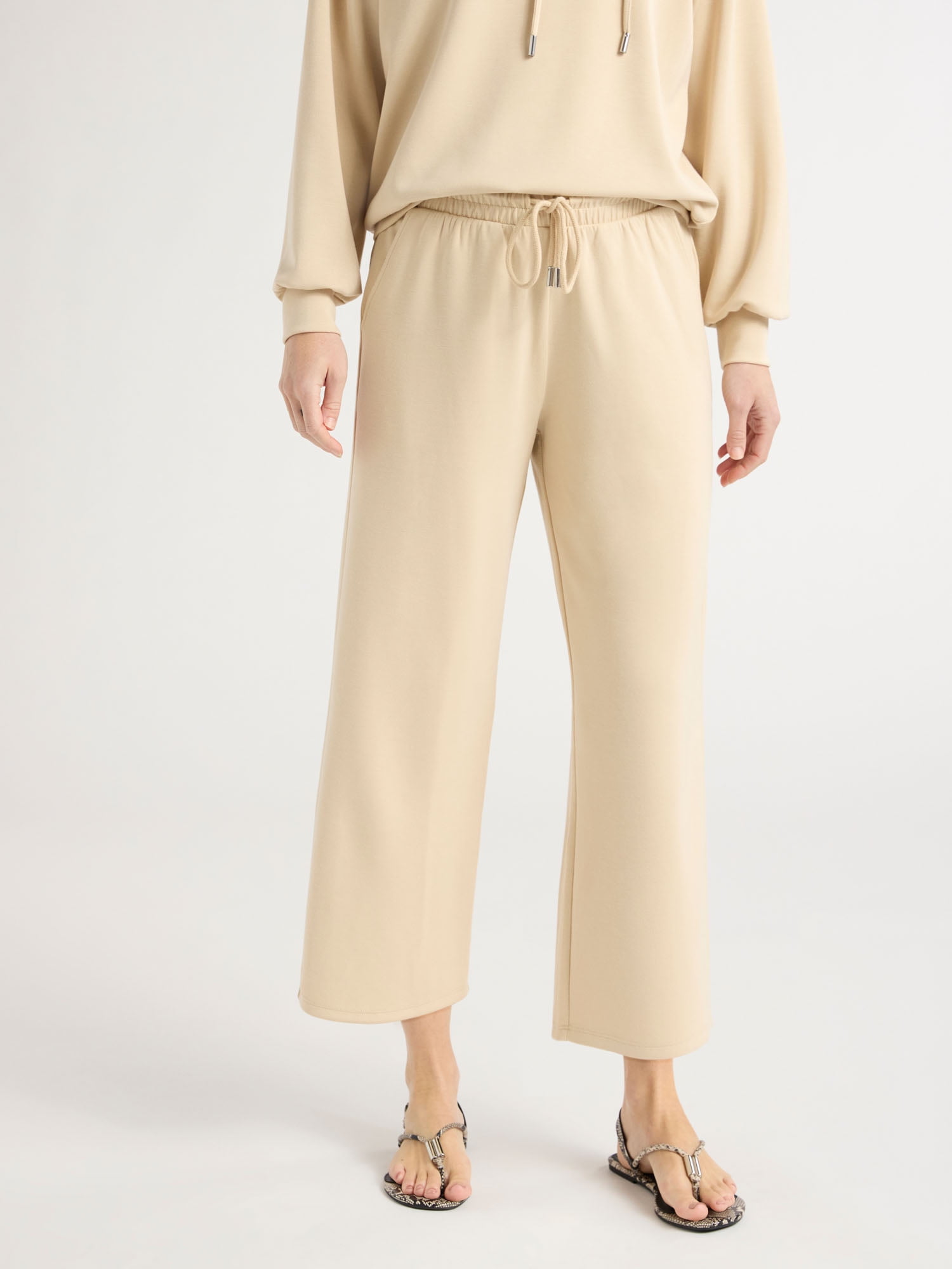 Scoop Women's and Women's Plus Ultimate Scubaknit Cropped Sweatpants ...