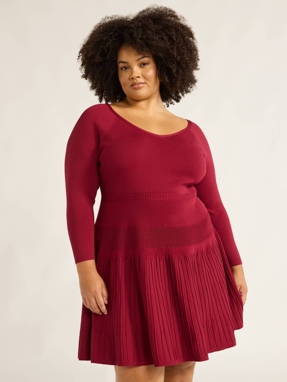 Scoop Women’s & Women's Plus Knit Mini Flare Dress, Sizes XS-4X ...