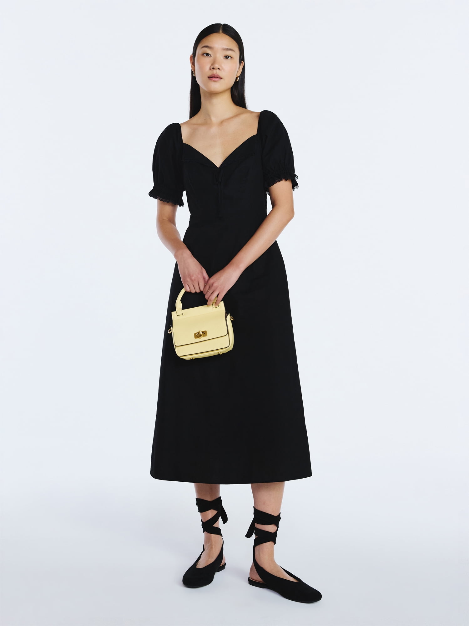 Scoop Women's and Women's Plus Lace Collar Dress, Sizes XS-4X - Walmart.com