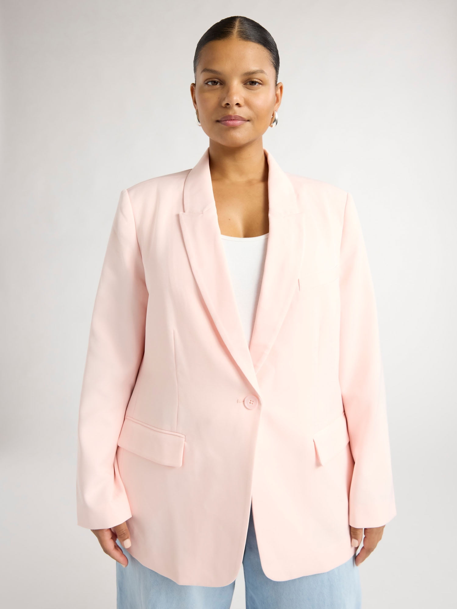 Scoop Ultimate Crepe One Button Blazer - XS-4X - Walmart.com