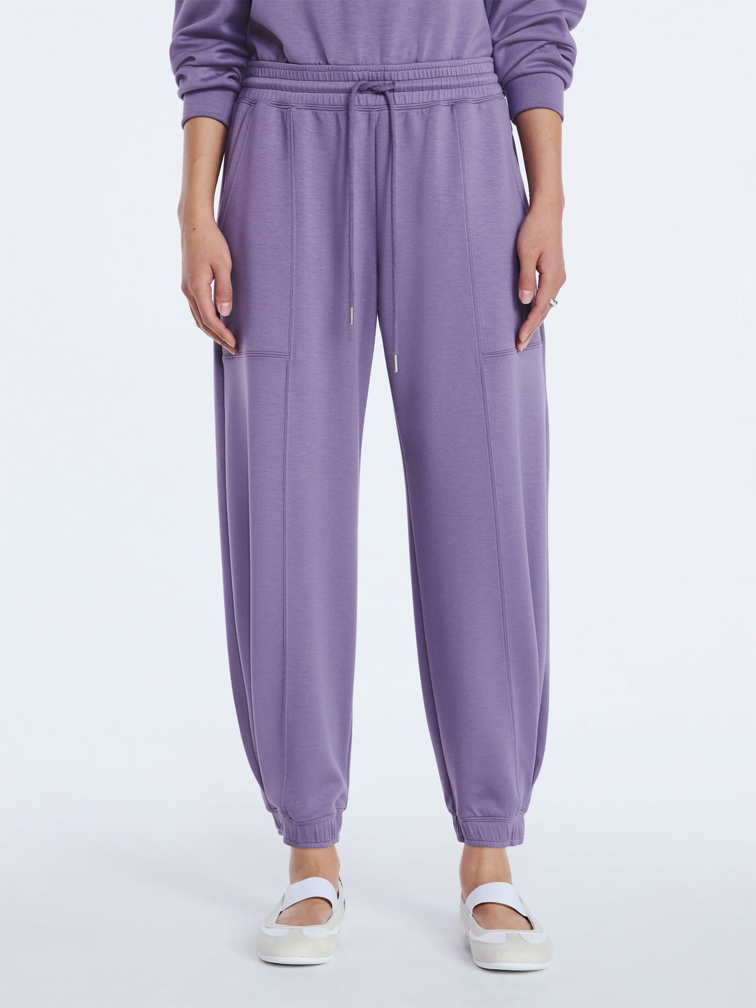 Scoop Women's and Women's Plus New Scubaknit Barrel Pants, Sizes XS-4X ...