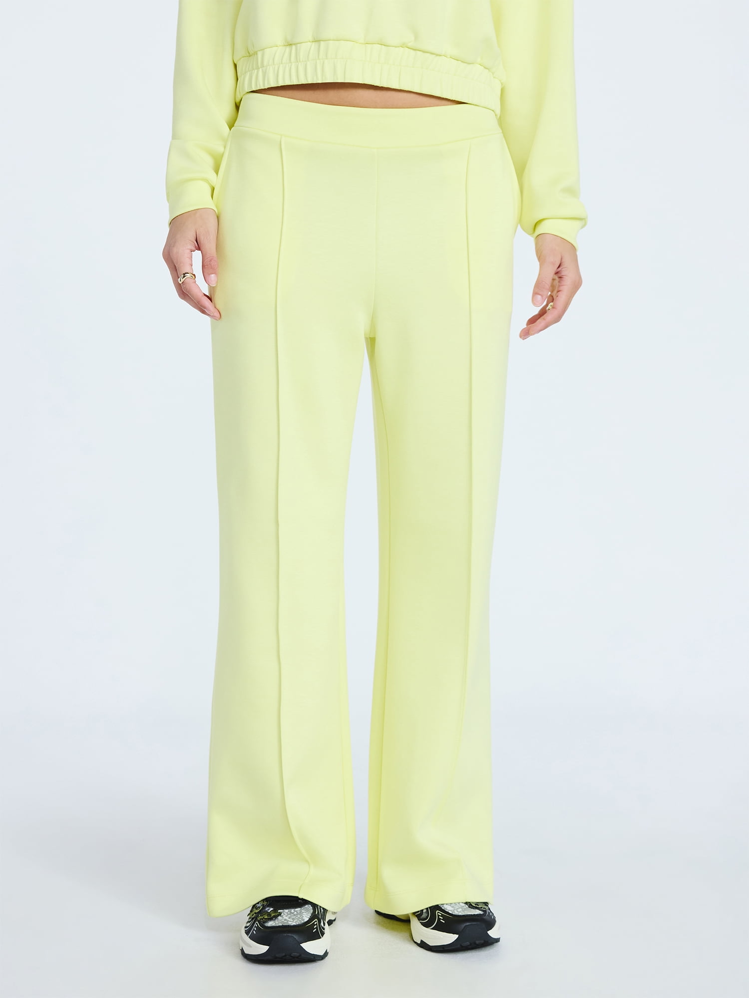 Scoop Women's and Women's Plus New Scubaknit Seamed Sweatpants, Regular ...