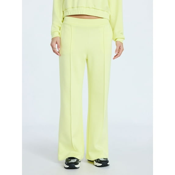 Scoop Women's and Women's Plus New Scubaknit Seamed Sweatpants, Regular ...