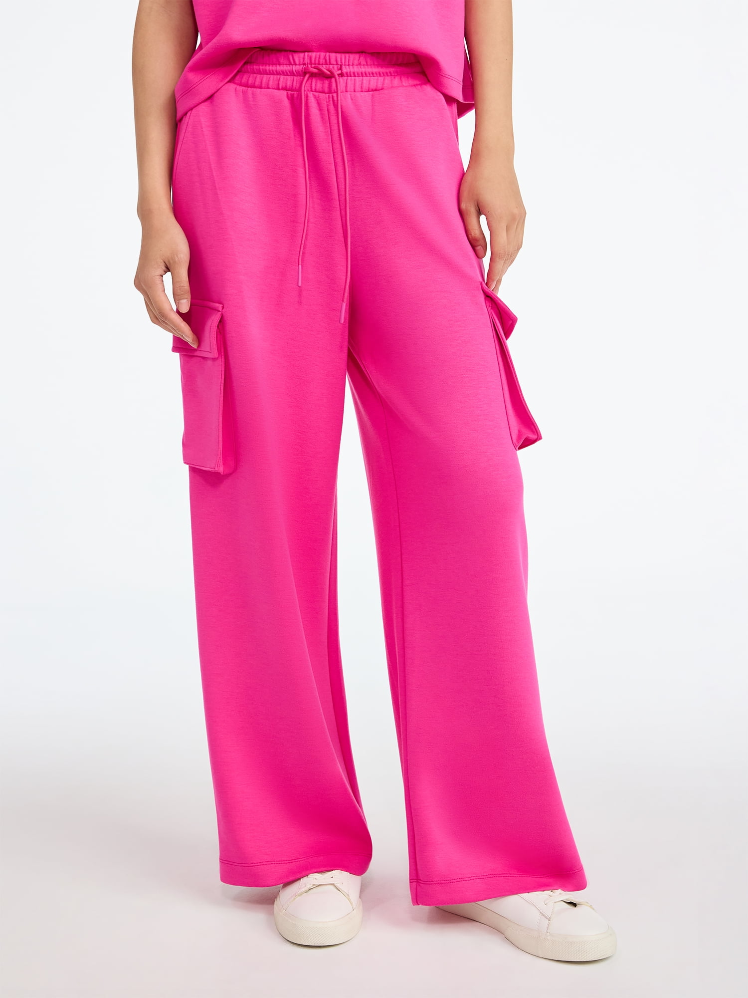 Scoop Women's and Women's Plus New Scubaknit Cargo Pants, Sizes XS-4X ...