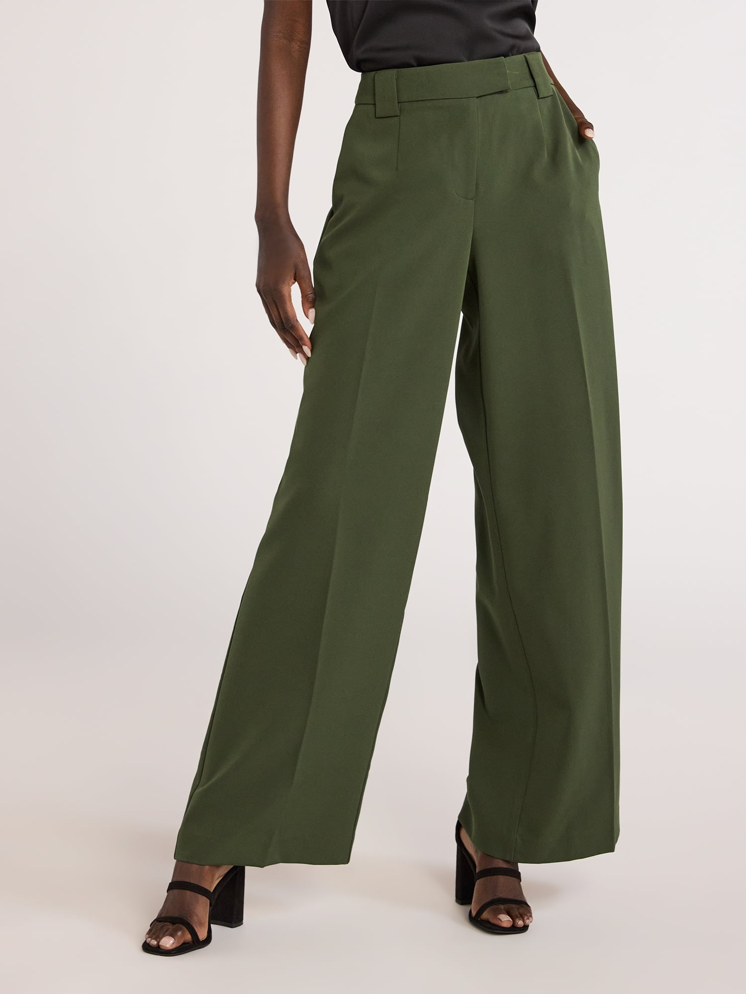 Scoop Women's and Women's Plus Ultimate Crepe Wide Leg Scoop Women's and Women's Plus Ultimate Crepe Wide Leg