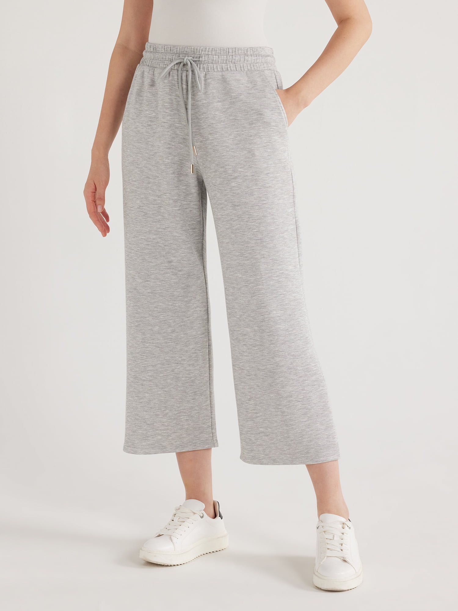 Scoop Women's and Women's Plus Ultimate Scubaknit Cropped Sweatpants ...