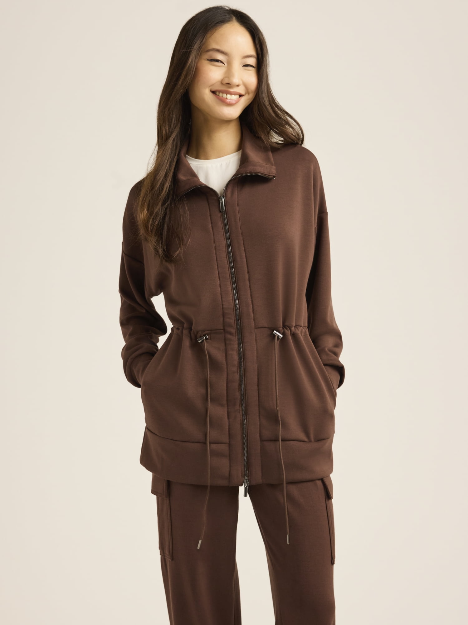 Scoop Women’s and Women's Plus Ultimate ScubaKnit Longline Drawstring ...