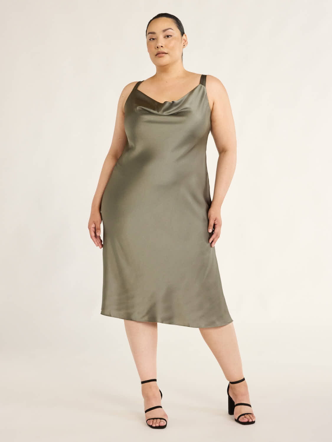 Scoop Women’s & Women's Plus Bias Cut Satin Slip Dress, Sizes XS-3X ...