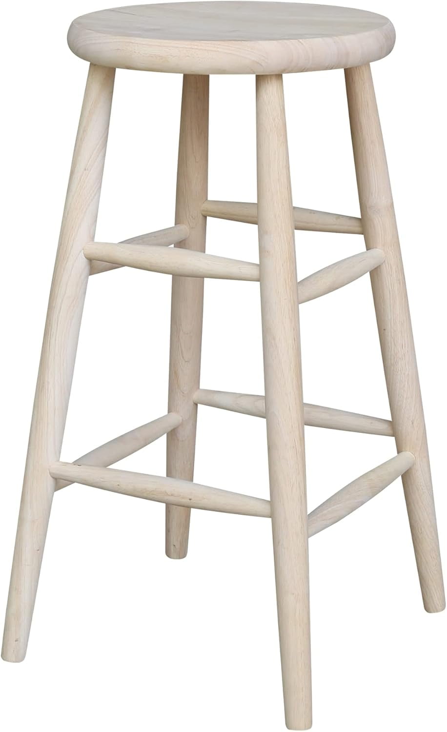 Scooped Seat Stool, Unfinished - Walmart.com