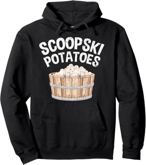 Scoopski Potato Funny Potatoes Vegetables Chips Graphic Pullover Hoodie ...
