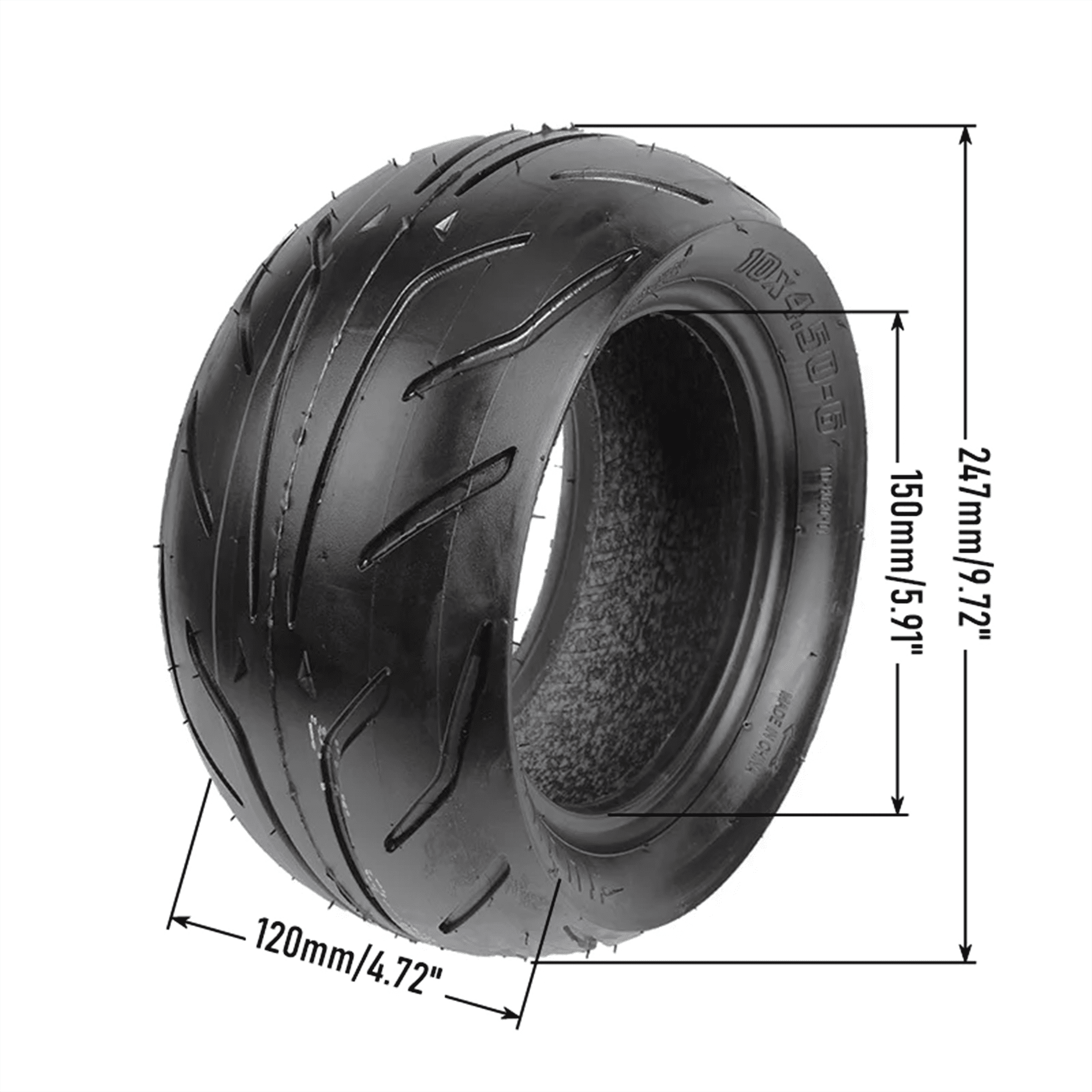 Scooter 10x4.50-6.5 Vacuum Tyre tubeless tires fit forScooter Bicycle ...