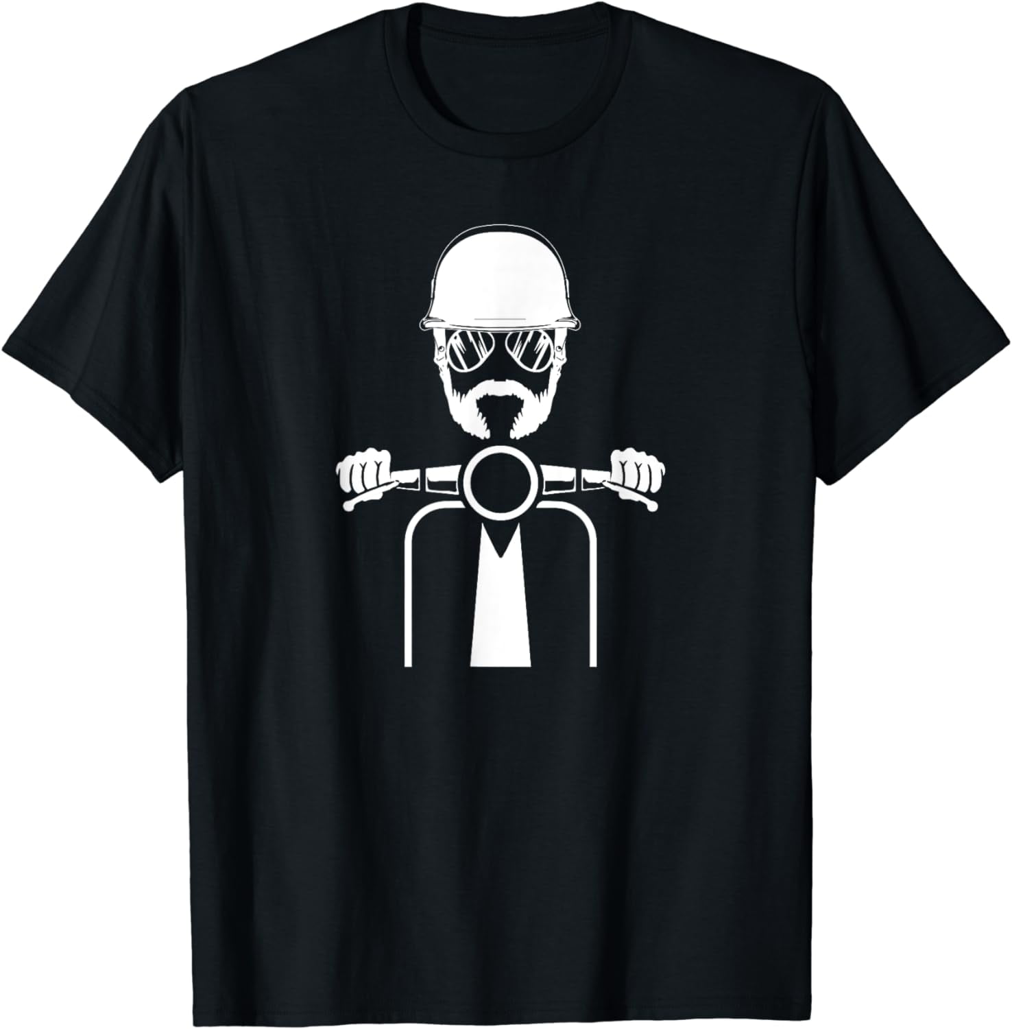 Scooter Bike Motorbike Scoot - Funny Beard Moped Scooter T-Shirt ...