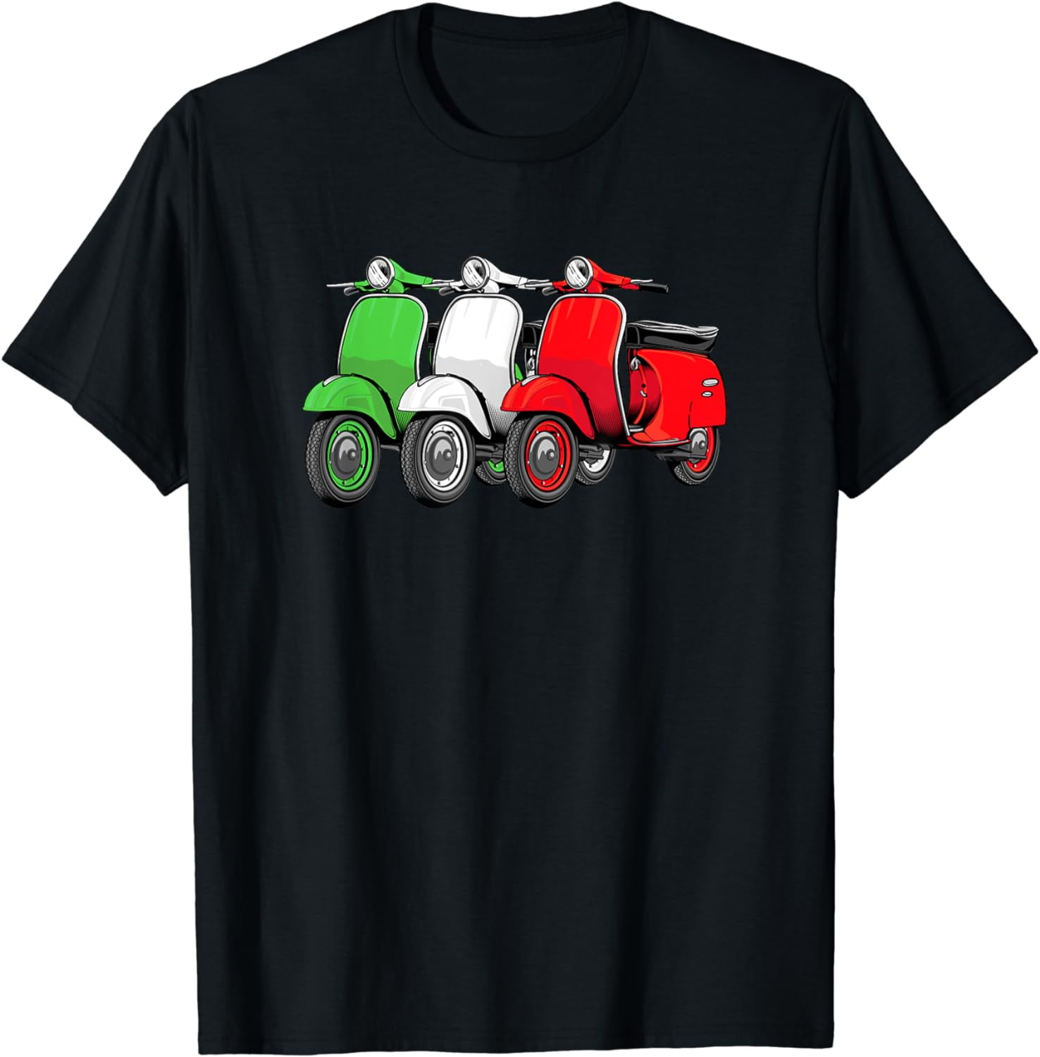 Scooter Bike Motorbike Scoot - Italy Flag Moped Scooter T-Shirt ...