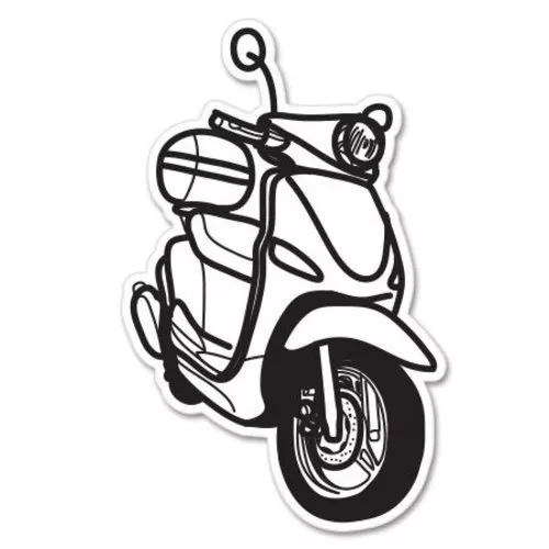 Scooter Car Sticker Phone Decal Water Bottle Stickers Car Decals ...