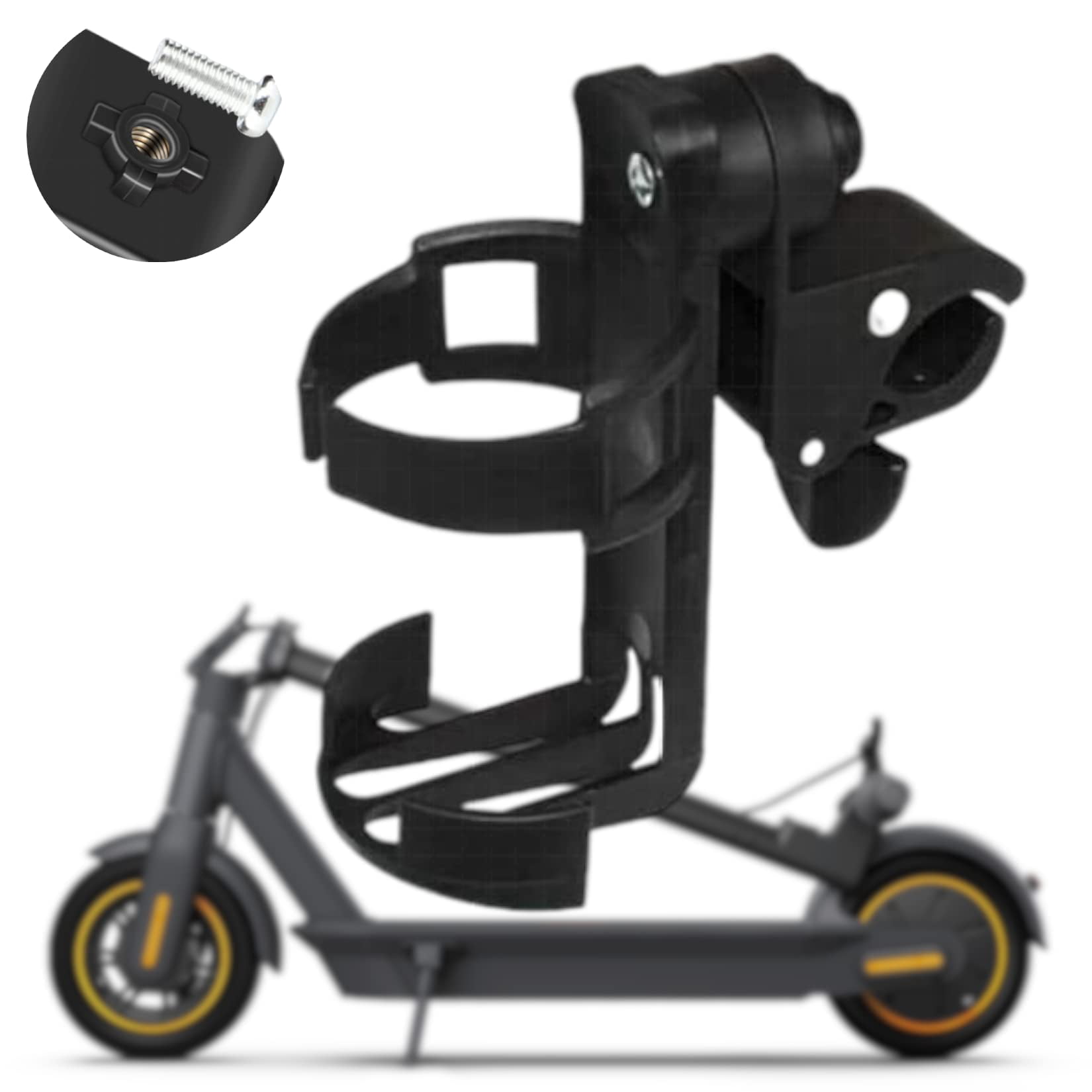 Scooter Cup Holder, Bike Bottle Holder 360 Degrees Rotation, Anti-Slip ...