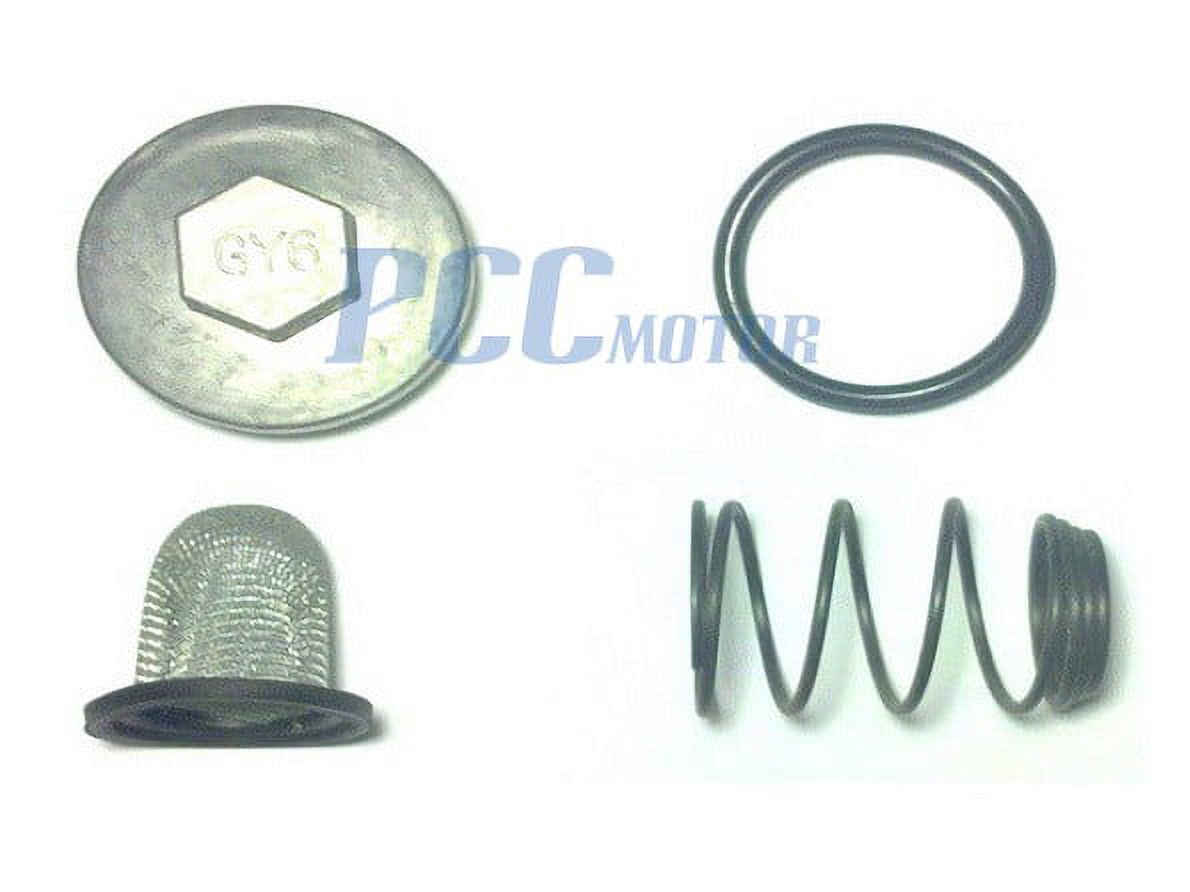 Scooter GY6 Oil Drain Plug Spring Filter Set For 50cc 125cc 150cc Moped ...