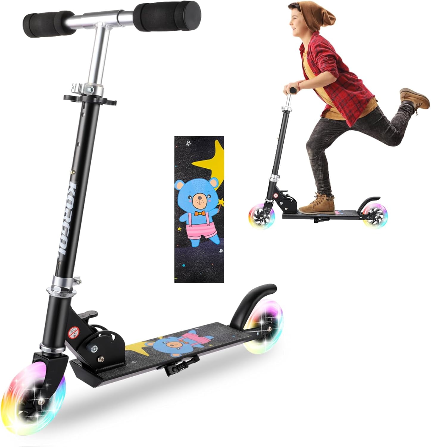 Scooter for Kids Ages 3-12 - Kids Kick Scooters with Led Light Up ...