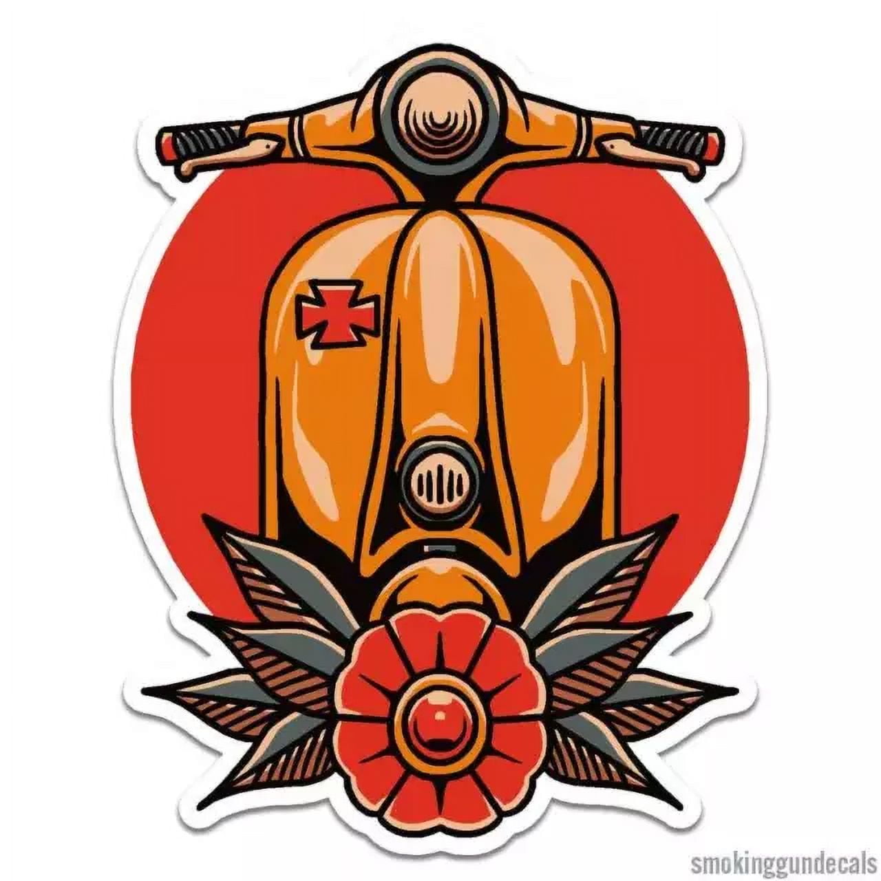 Scooter Moped Sticker Indoor Outdoor Phone Decal Water Bottle Stickers ...