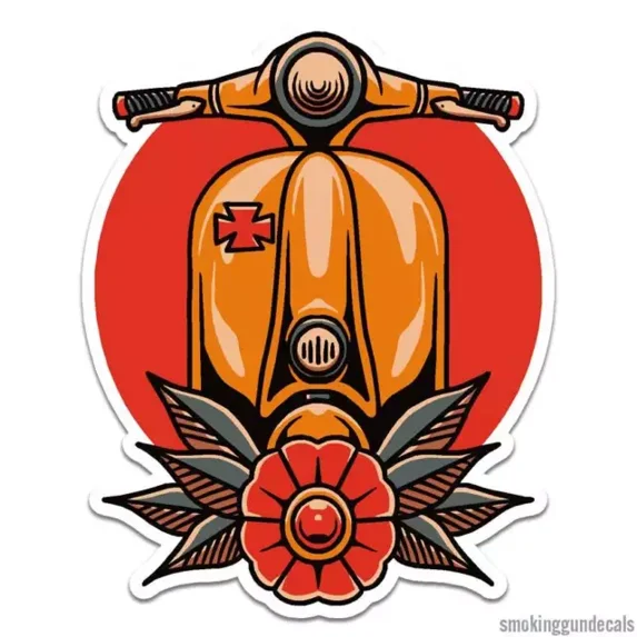 Scooter Moped Sticker Indoor Outdoor Phone Decal Water Bottle Stickers ...