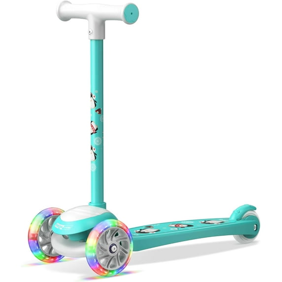 Scooter Stars 3-Wheel Kids Scooter with Light-Up LED Front Wheels, Wide ...