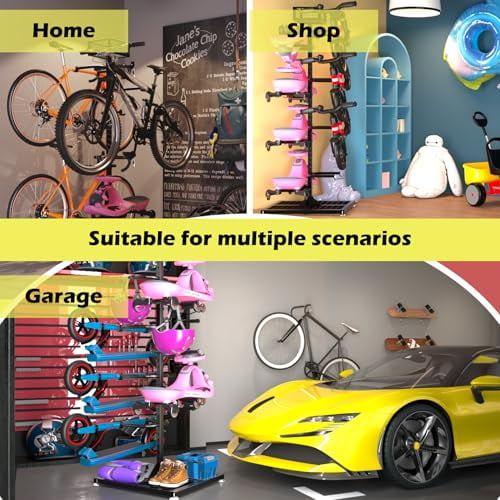 Scooter Storage for Multiple Scooters, Scooter Rack Garage Holder for 8 ...