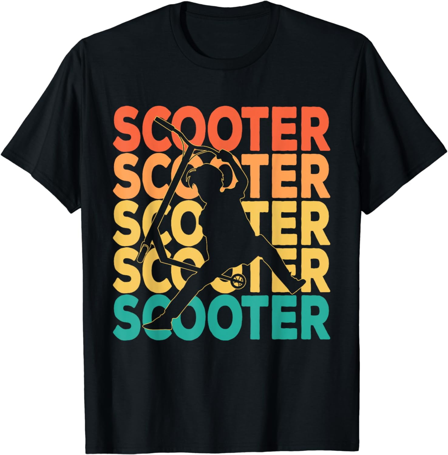 Scooter Stunt Retro Vintage Style Scooter Gift Idea Boys T-Shirt ...