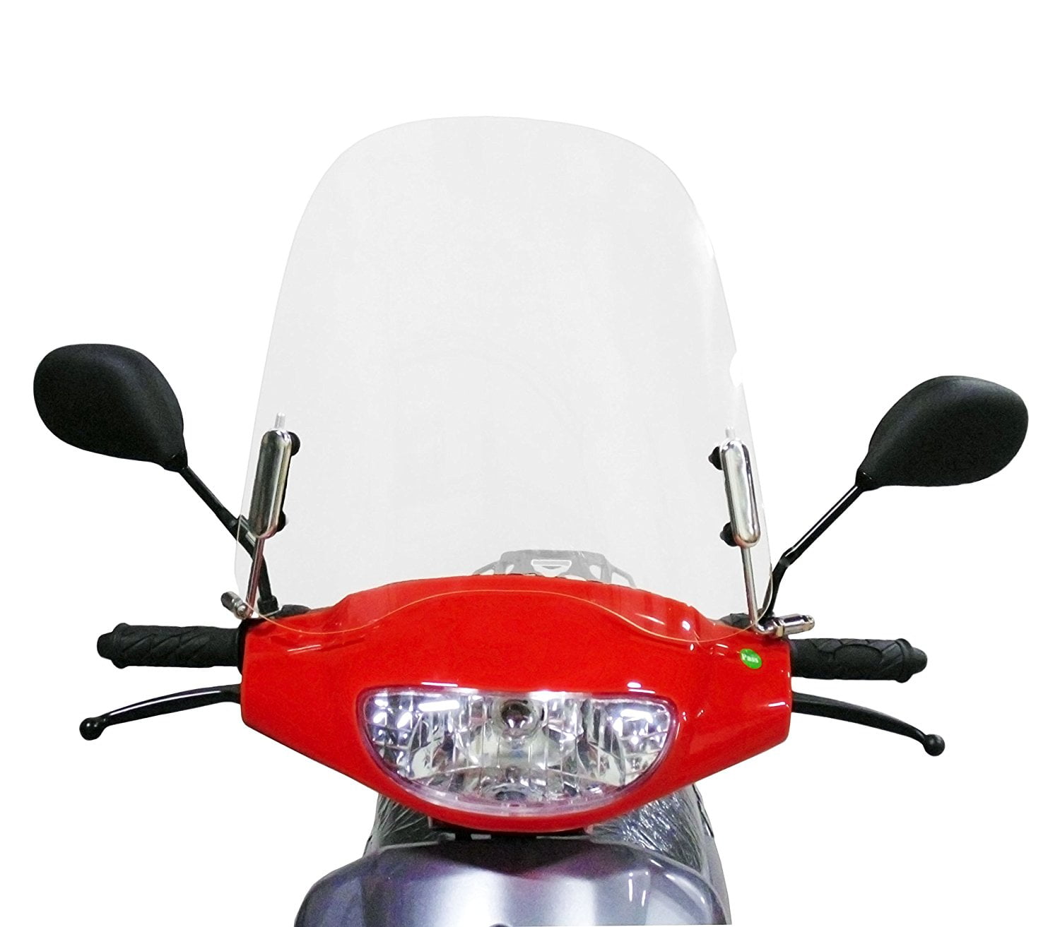 Universal Mid-Size Adjustable Scooter Windshield, 3mm Clear Acrylic ...