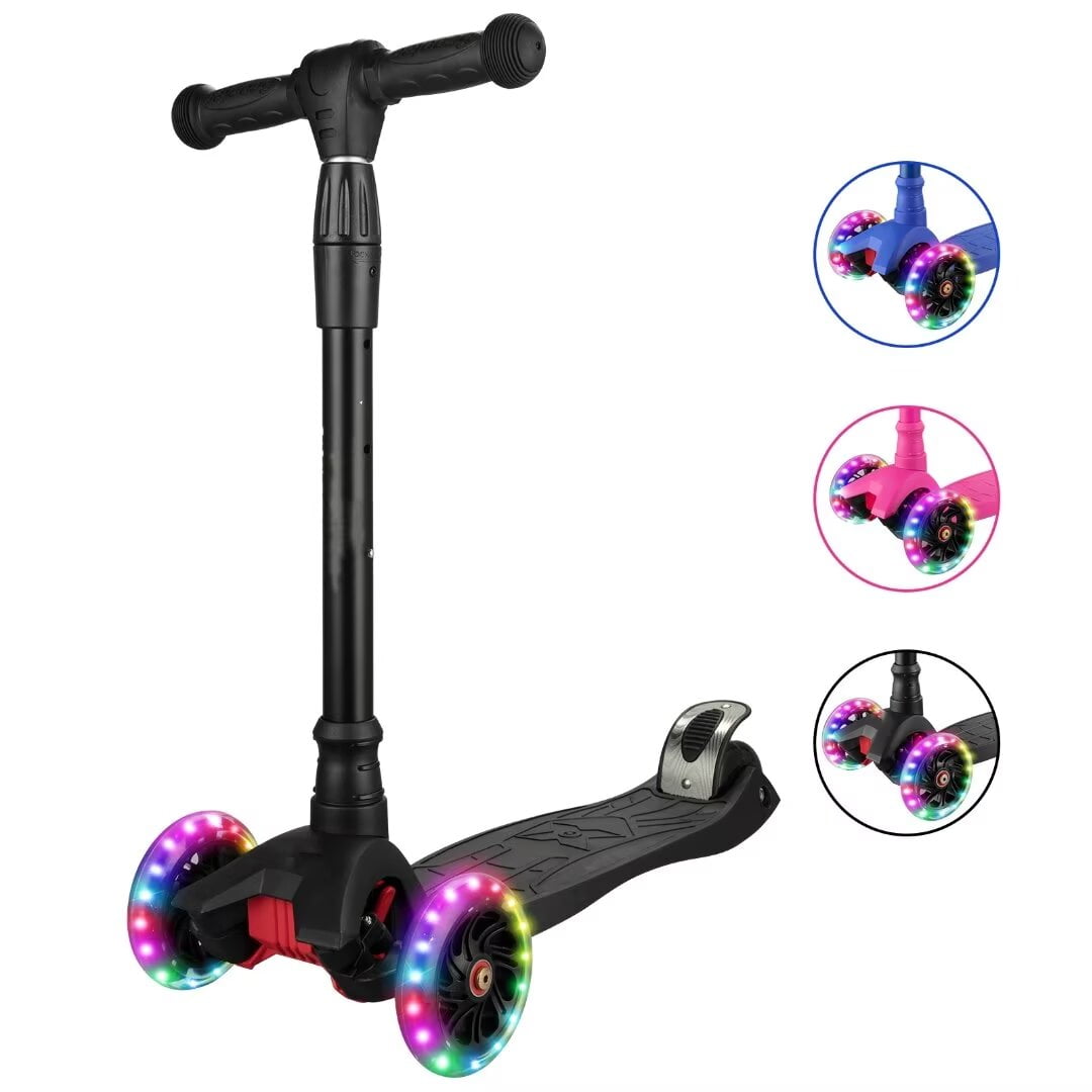 Scooter for Kids Age 3-5, Kids Kick Scooter with LED Lighted Wheels and ...