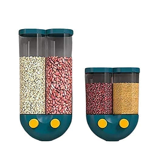 Scoovi Wall Mounted Grain Storage Box Cereal Dispenser Single Dry Food ...