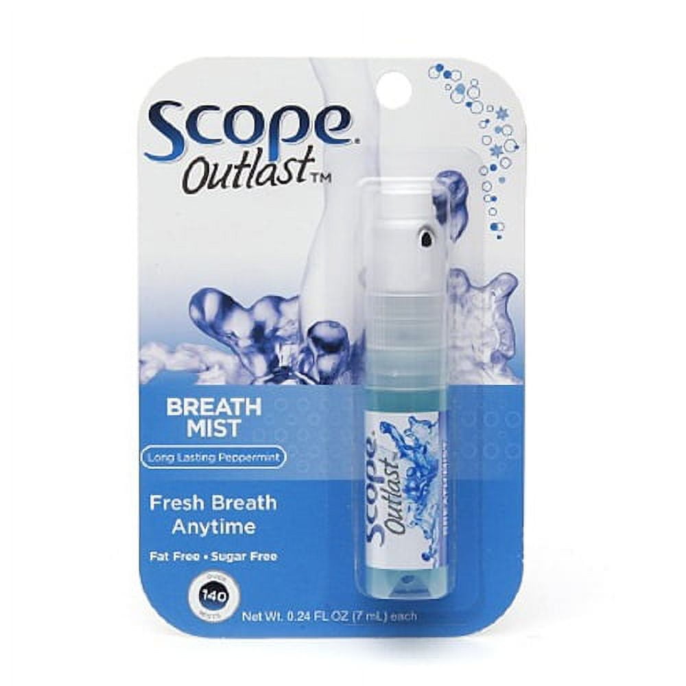 Scope Breath Mist, Fresh Breath Anytime Cool Peppermint Spray - 9.86 Ml ...