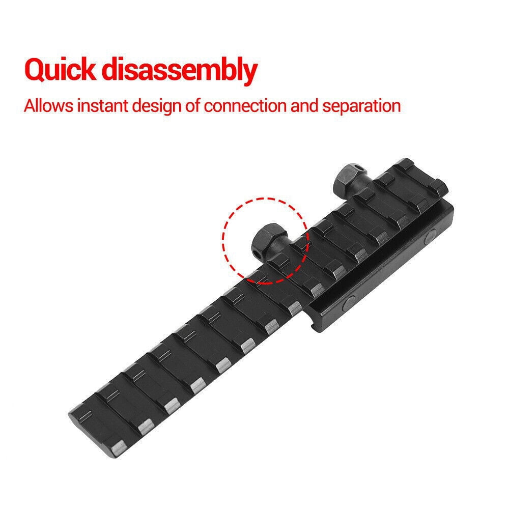 Scope Mount Base Flattop Riser Extended Long Pour 20mm Picatinny Weaver ...