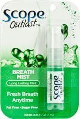 OraLabs Scope Original Mint Breath Mist .24oz, Long Lasting Mouth Spray ...