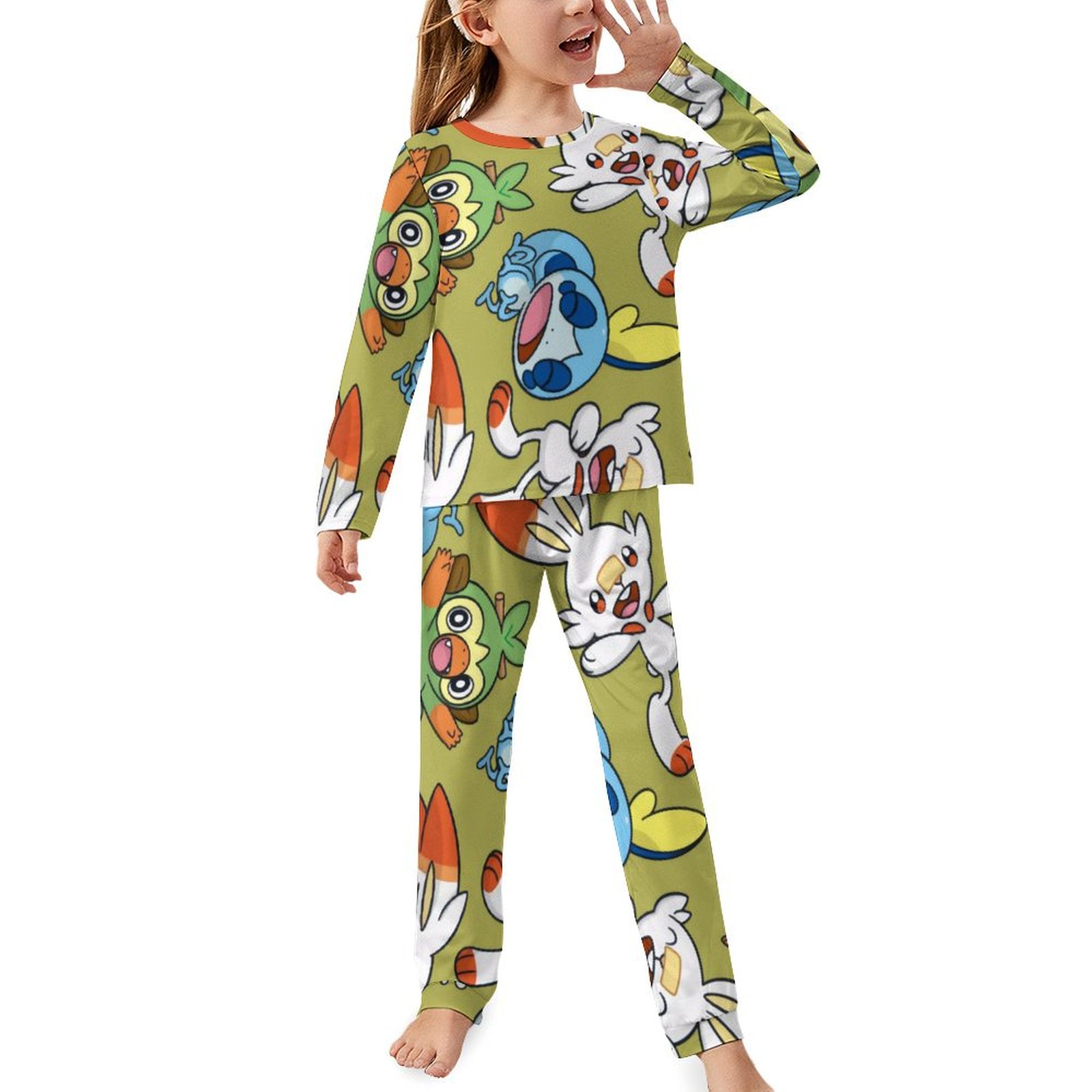 Scorbunny Child Pajamas Set for Boys Girls 6 Sizes, Long Sleeve Soft ...