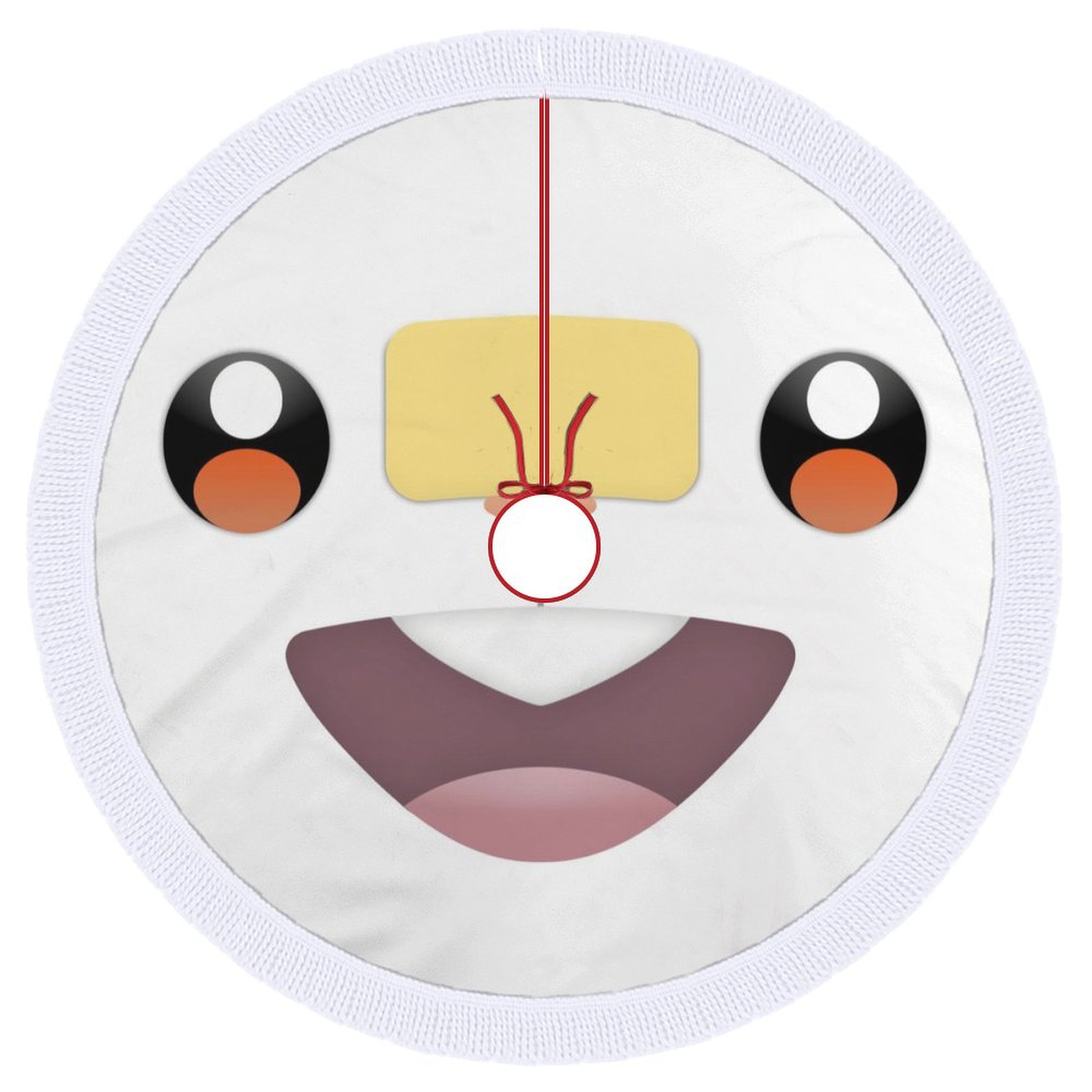 Scorbunny Christmas tree skirt Christmas tree mat with fringe ornaments ...