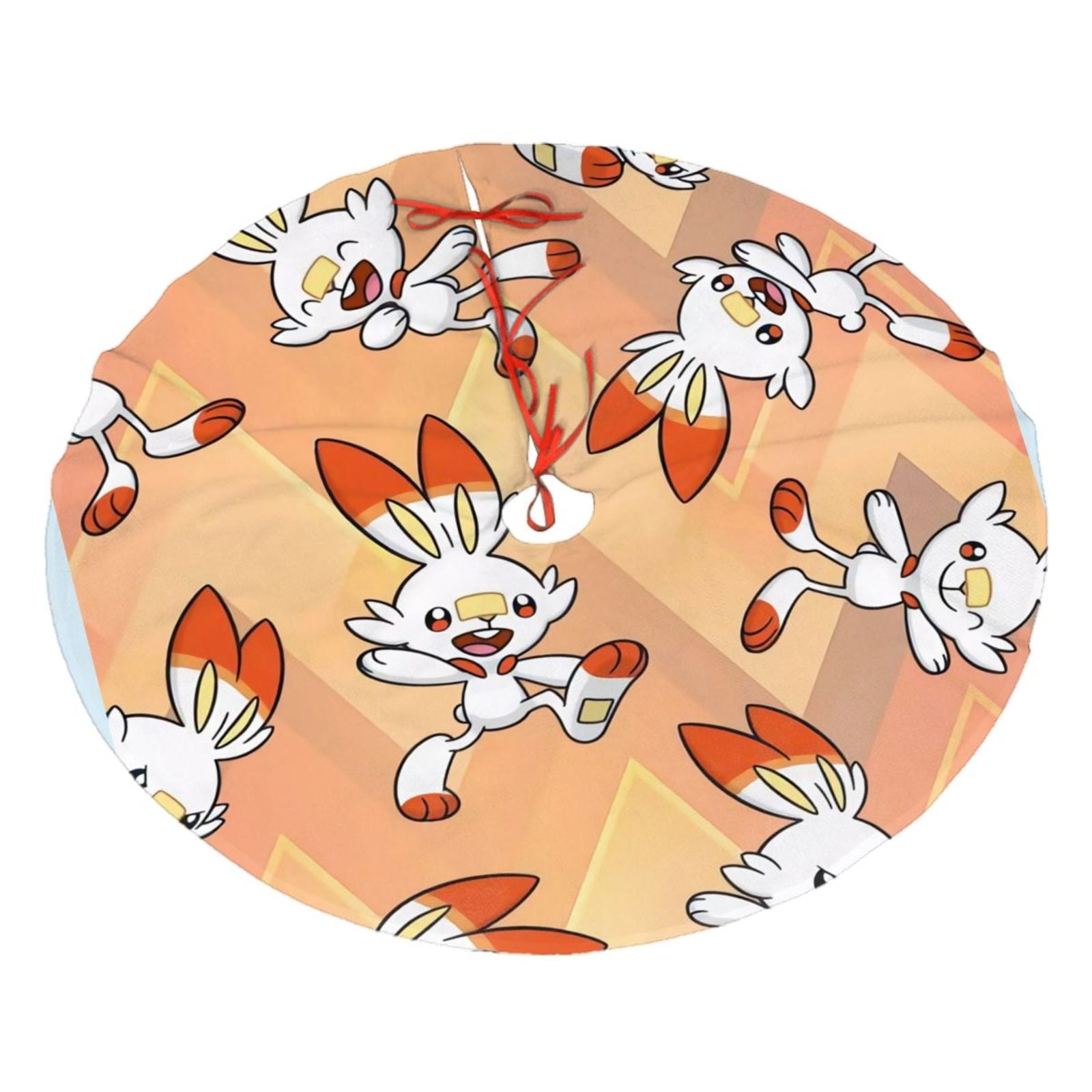 Scorbunny Pokemon Christmas Tree Skirt Large Merry Christmas Tree Rug ...