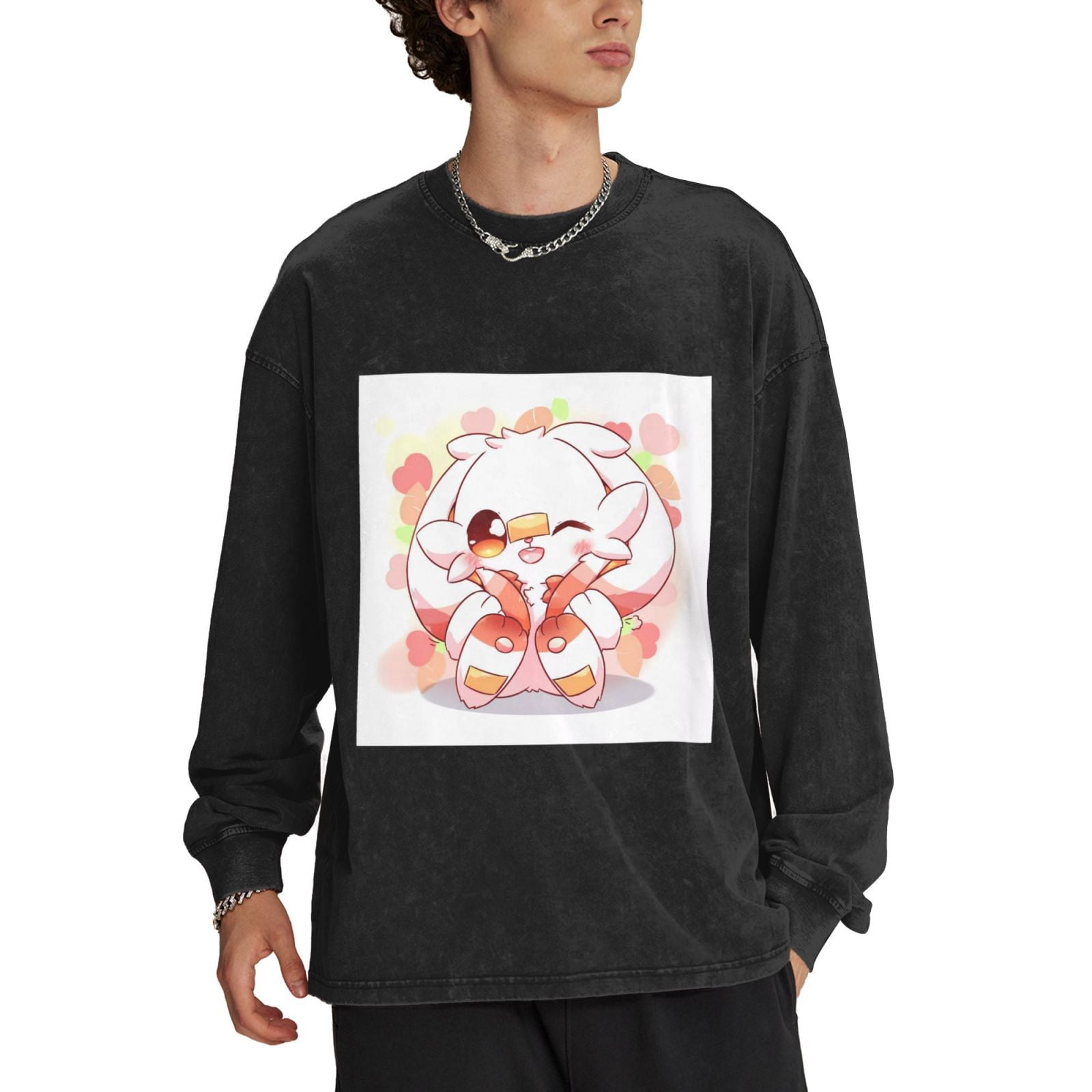 Scorbunny Pokemon Long Sleeve Shirt Men's Heavy Weight Crew Neck Long ...